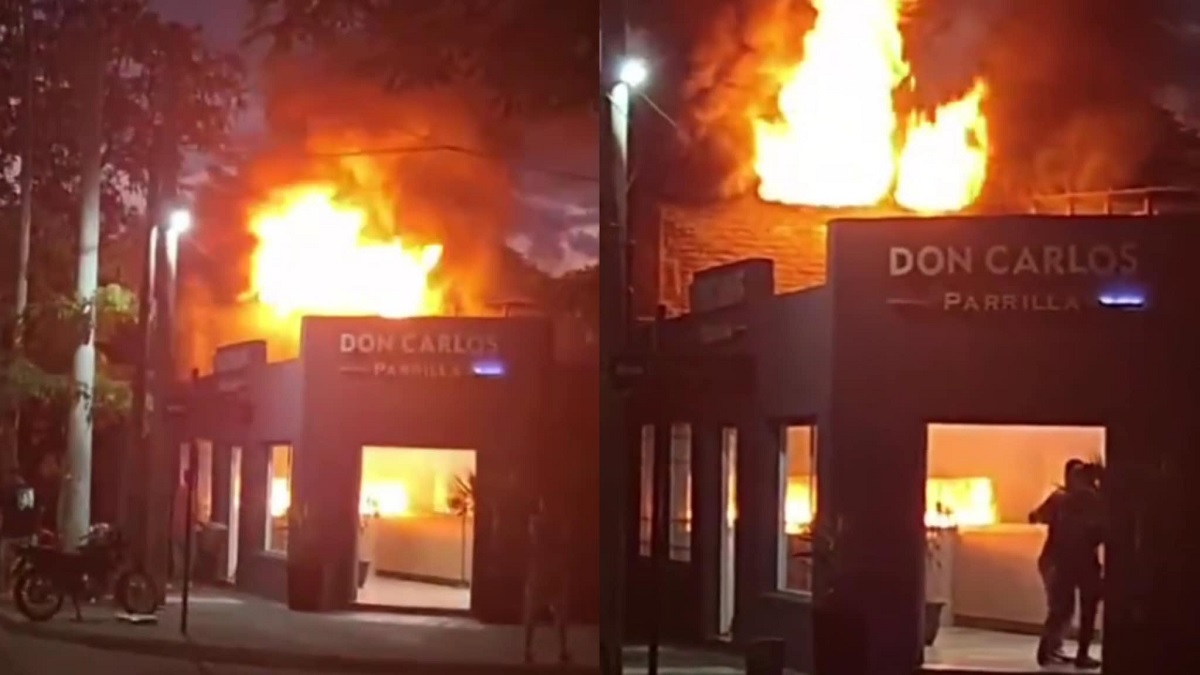 Voraz incendio de la conocida parrilla "Don Carlos" en plena Avenida ...
