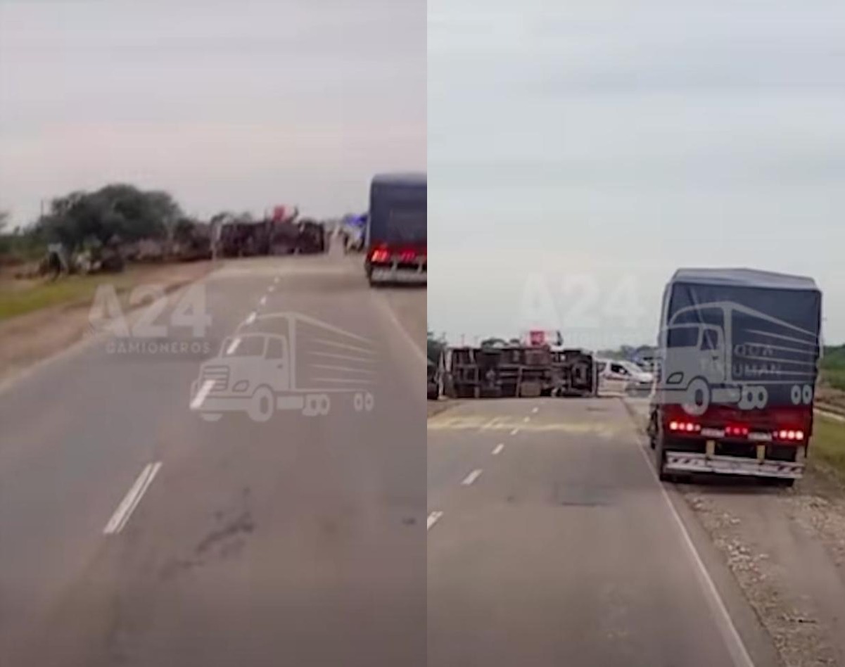 Departamento Aguirre: un camión volcó en la Ruta 34 y piden precaución ...